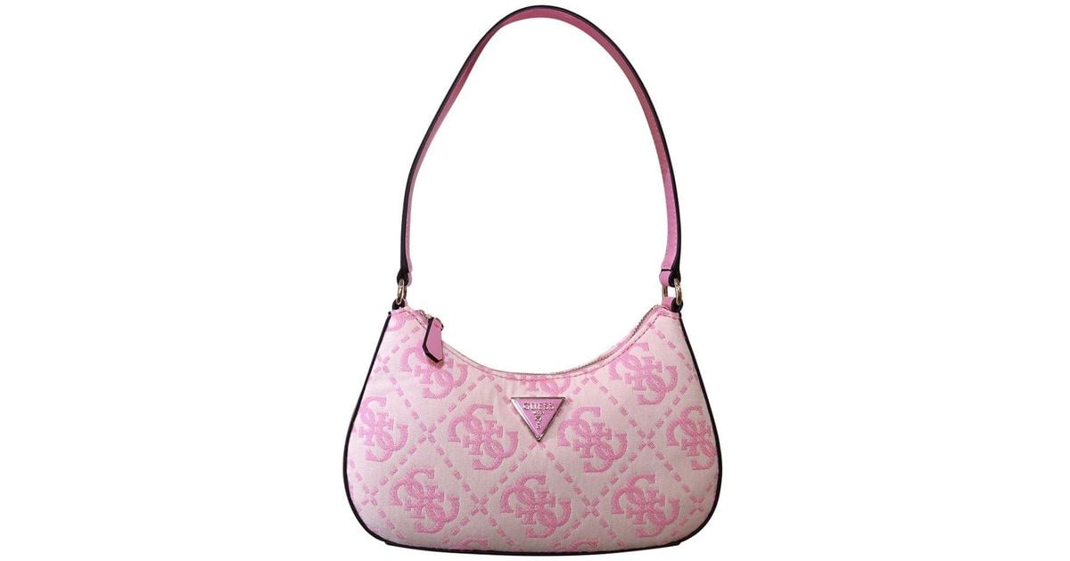 Guess Ruma Mini Top Zip Shoulder Bag in Pink | Lyst