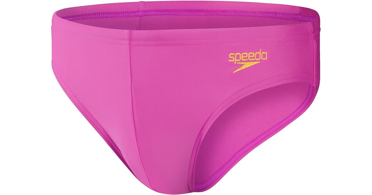 Speedo 5cm Solar Brief Purple Swimmers In Pink For Men Lyst Uk