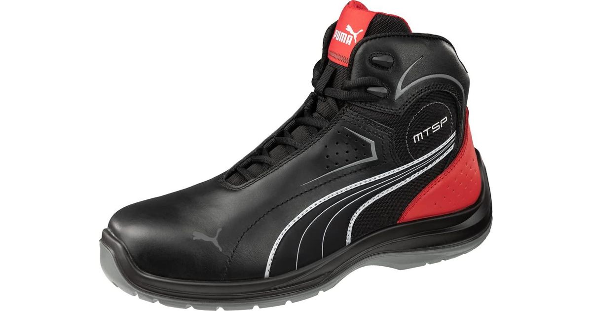 PUMA Touring Black Mid Industrial Shoe for Men | Lyst