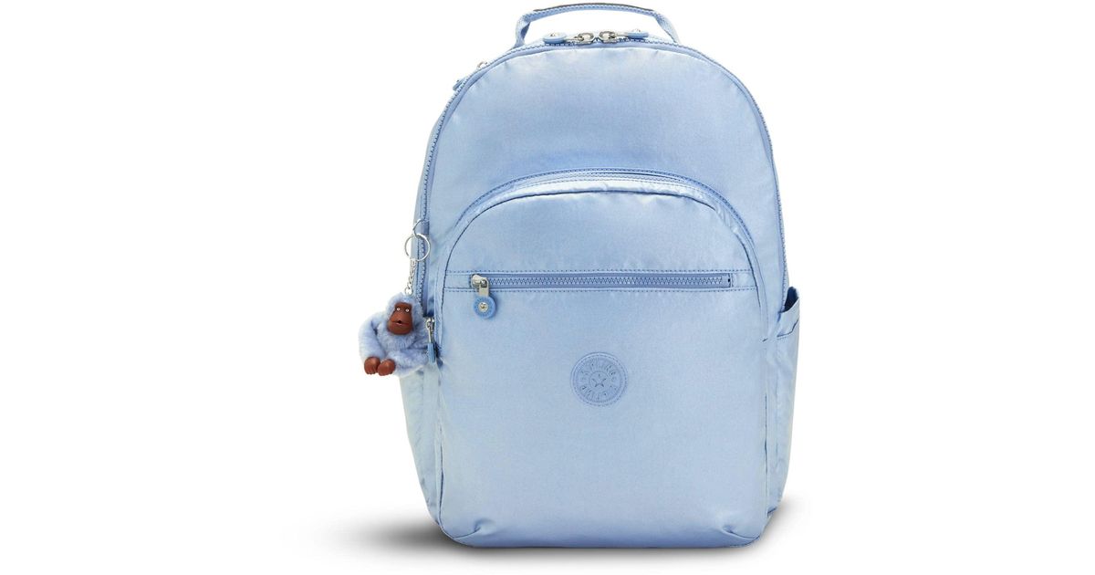 Kipling Seoul Extra Large 17" Metallic Laptop Backpack in Blue | Lyst UK