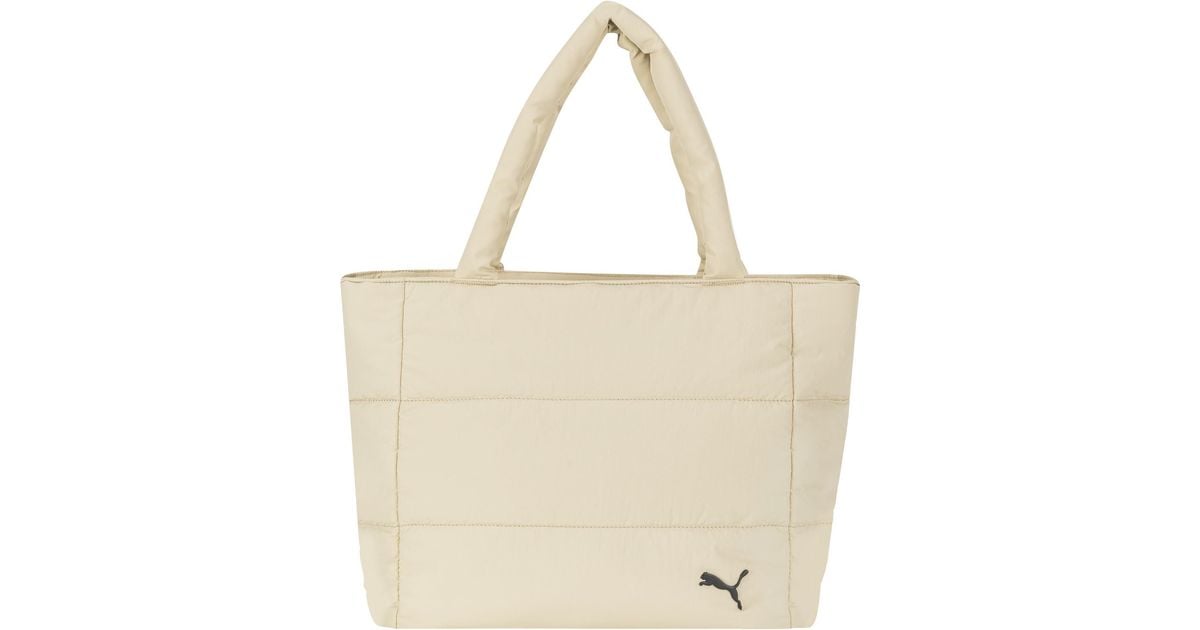 PUMA Plush Tote in Natural | Lyst