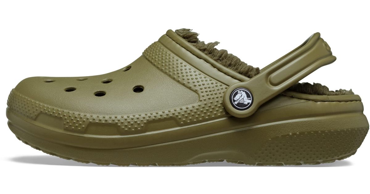 Crocs™ Classic Lined Clog Aloe Unisex Men Women Clog W6/m5 in Black ...