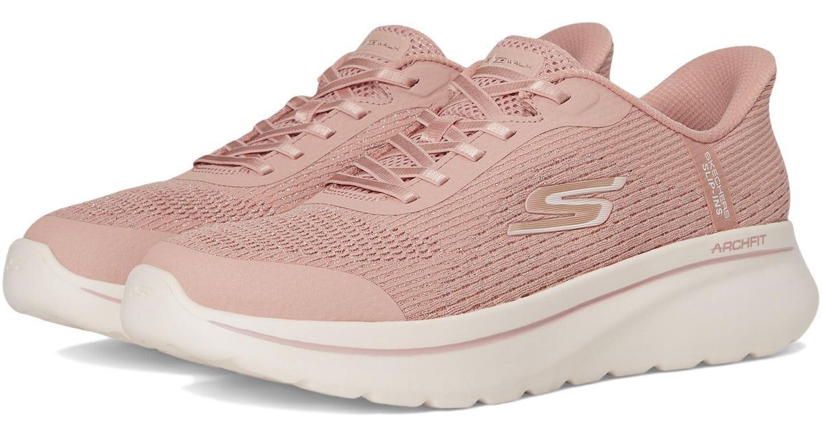 Skechers Go Walk Arch Fit N-joy Ria Hands Free Slip-ins Sneaker in Pink ...