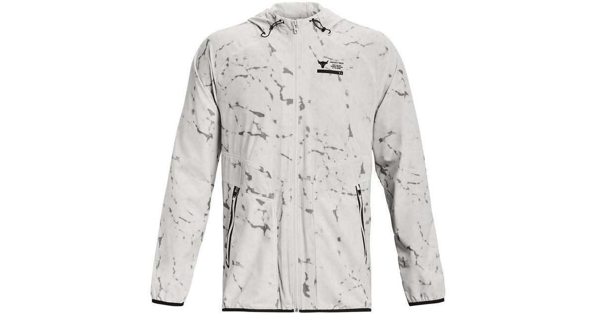 Under Armour S Project Rock Unstoppable Jacket Softshell White Clay M ...