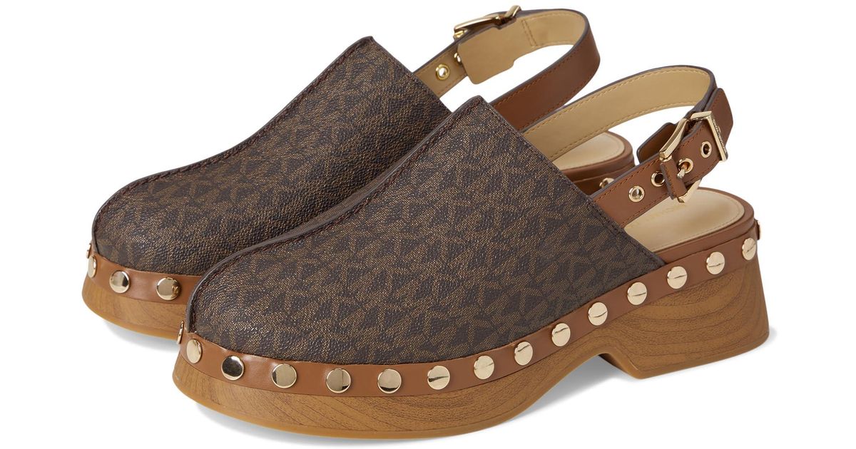Michael Kors Esra Clog in Metallic | Lyst UK