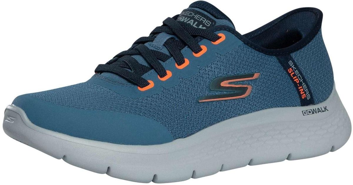 Skechers Slip-ins Go Walk Flex Netro Trainers in Blue for Men | Lyst UK