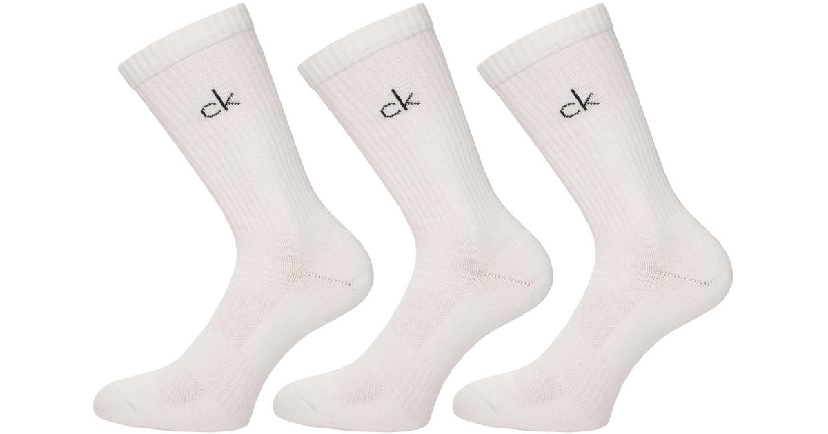 Calvin Klein S Golf Crew in White for Men | Lyst UK