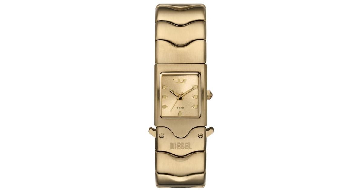 DIESEL Closer Three-hand Gold-tone Stainless Steel Watch in Metallic ...