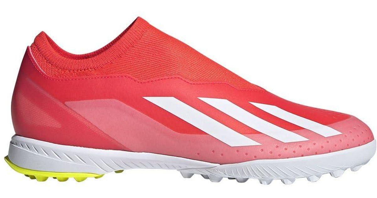 adidas S X Crazyfast League Laceless Astro Turf Football Solar Red 11 ...