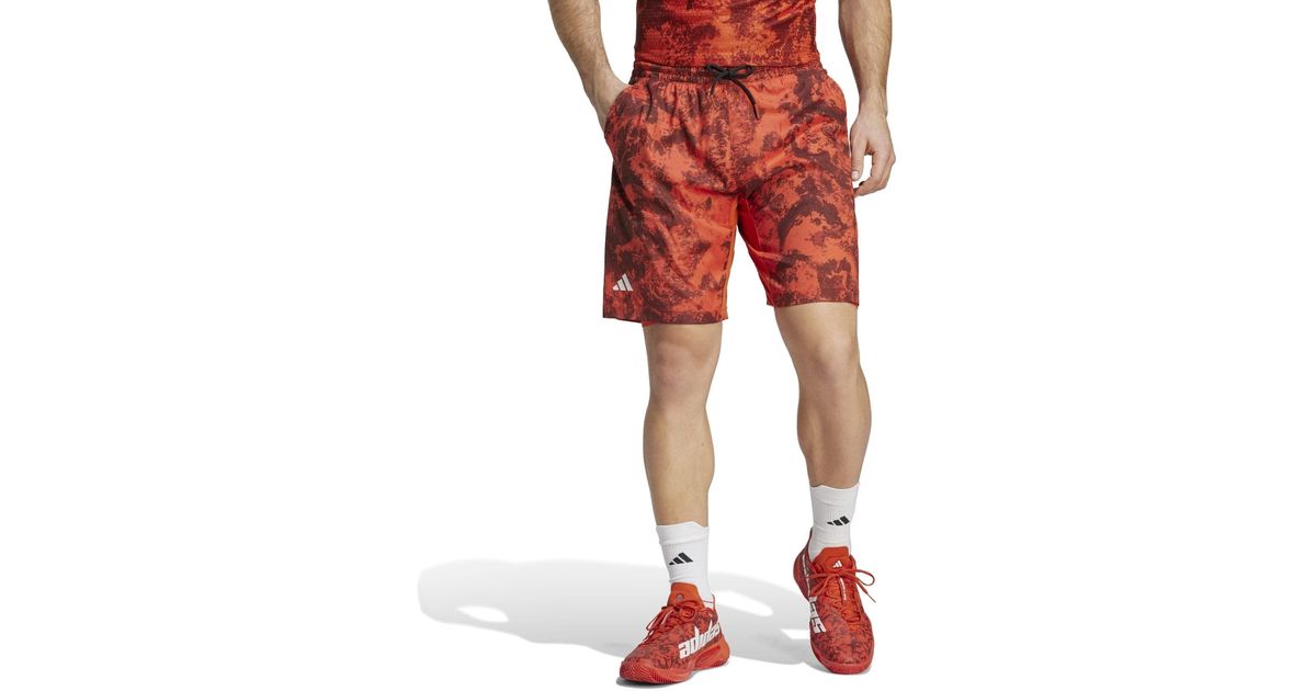 adidas Tennis Paris Heat.rdy 2 In 1 9-inch Shorts in Red for Men | Lyst UK
