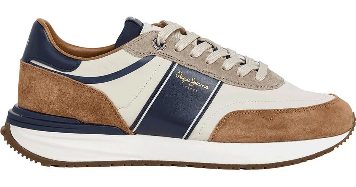 Pepe Jeans Buster Serie Trainers Uk 9 Cognac Brown in Blue for Men ...