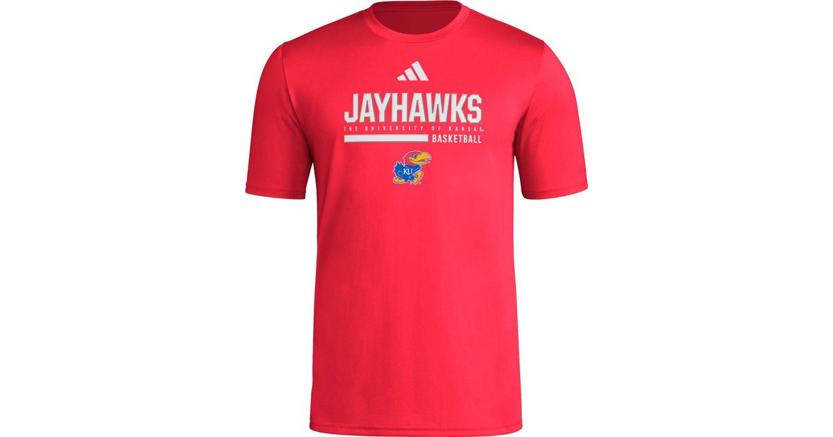 adidas S Pregame Short Sleeve T-shirt in Red for Men | Lyst UK
