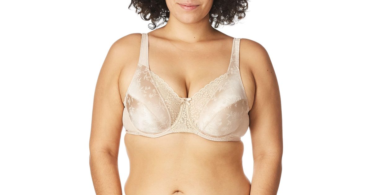 Playtex Secrets Love My Curves Signature Floral Underwire Full Coverage Bra Us4422 In Natural Lyst