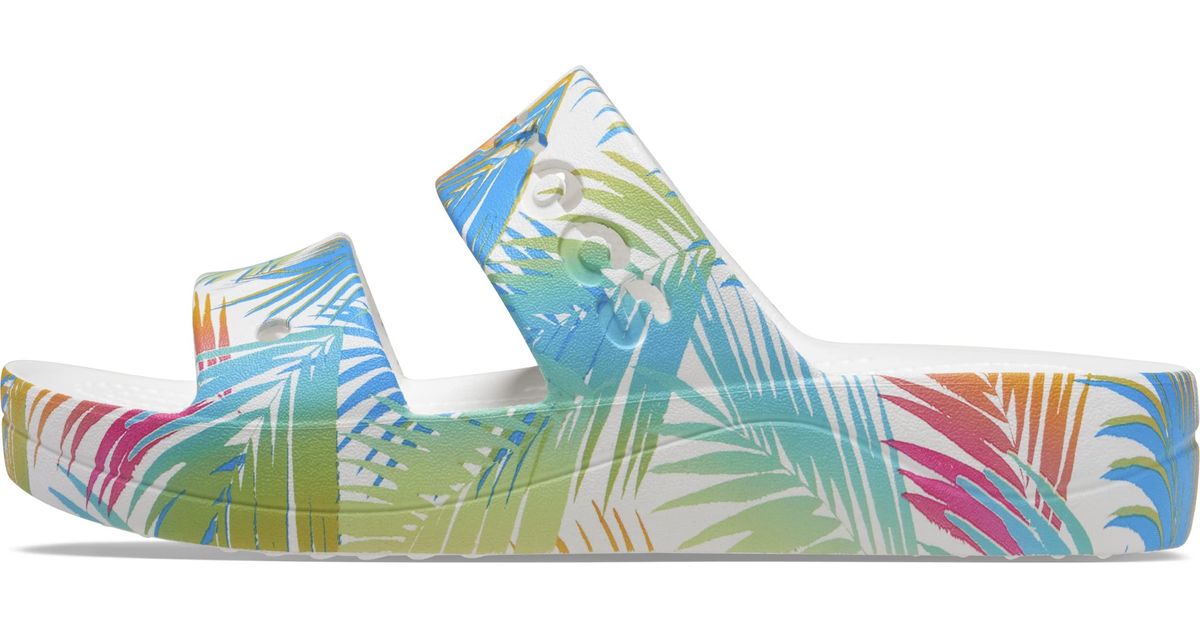 Crocs™ Baya Platform Tropical Print Amazon Sandal Clog in Black | Lyst UK