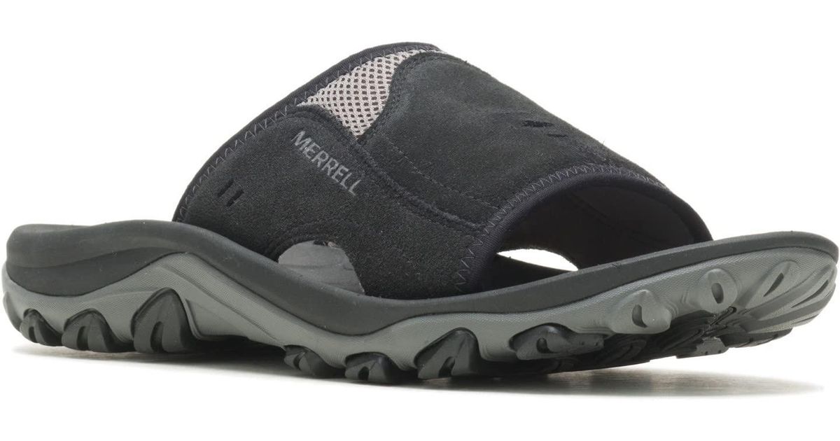 Merrell , Huntington Leather Slide Sandal, Black, 9.5 Uk for Men | Lyst UK