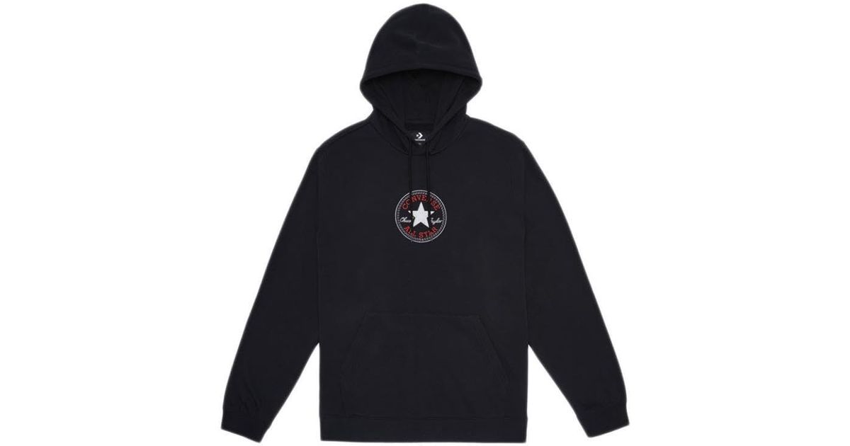 Converse All Star Hooded Sweatshirt in Blue | Lyst UK