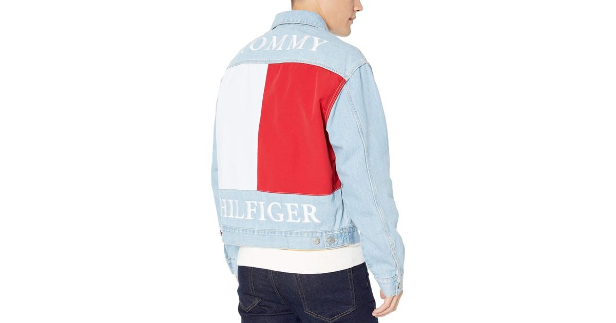 Tommy Hilfiger M THD Archive Flag JKT Light WASH Jeansjacke fur Herren Lyst DE