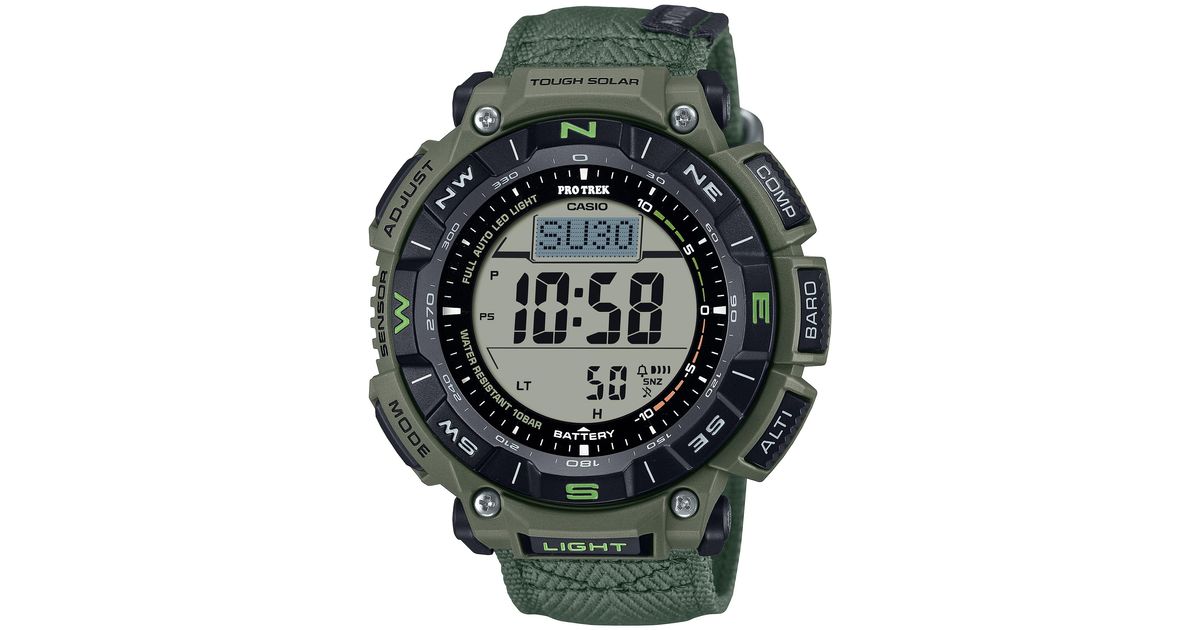 G-Shock Pro Trek Prg340b-3 Solar-powered Outdoor Watch With Triple ...