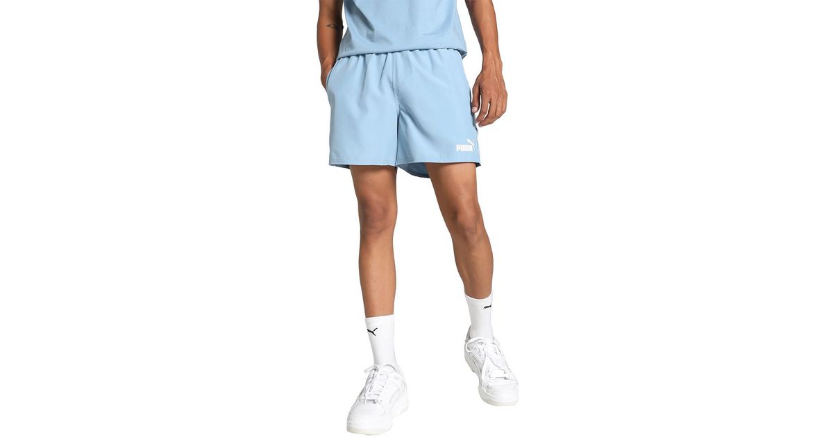 PUMA Woven Shorts Ess+ Tape Woven Shorts in Blue for Men | Lyst UK