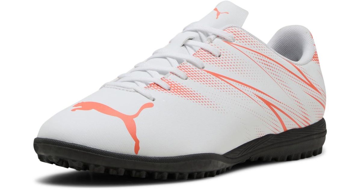 PUMA , , Attacanto Turf Trainer Soccer Cleat, White-glowing Red, 11.5 ...