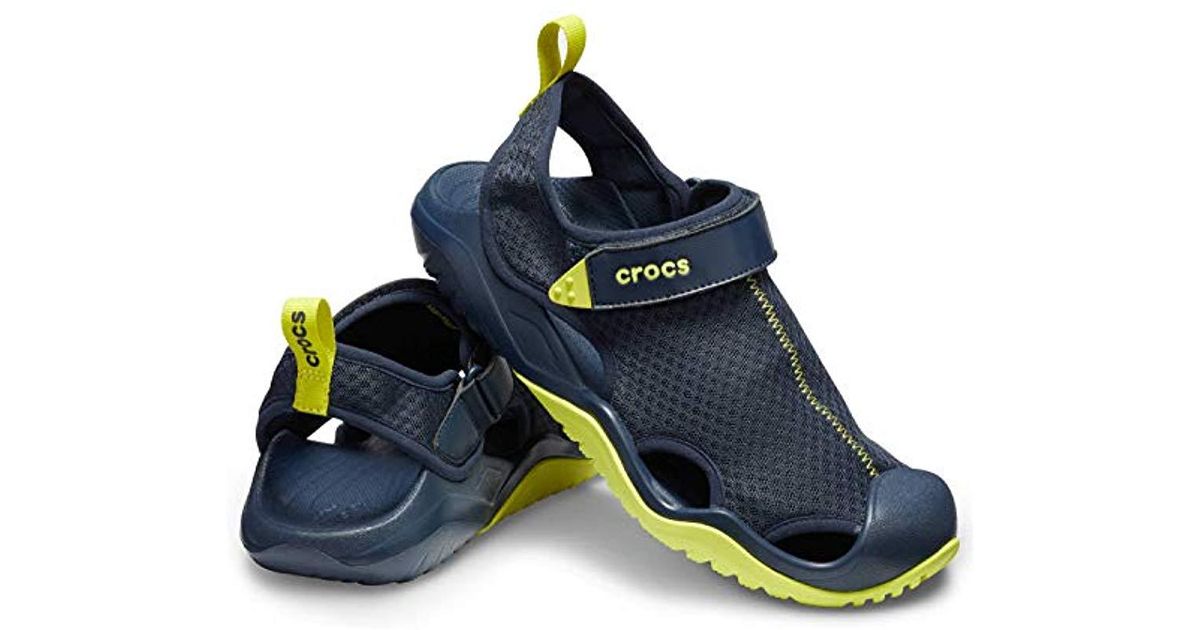 Crocs™ Swiftwater Mesh Deck Sandal Sport in Blue for Men | Lyst