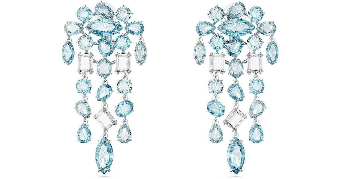 Swarovski Gema ohrclips, verschiedene schliffe, chandelier, extralang ...