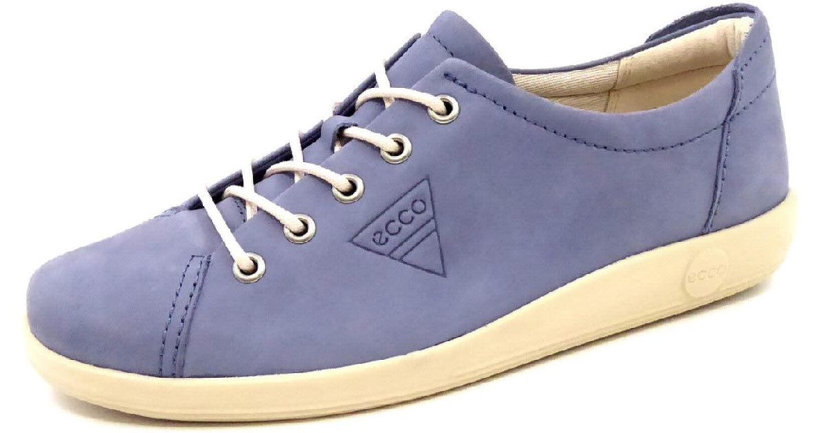Ecco Soft 2.0 High Trainers in Blue | Lyst UK
