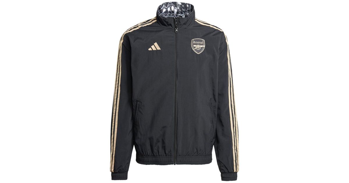 adidas Ian Wright X Arsenal Anthem Jacket in Black for Men | Lyst UK