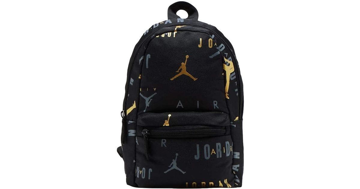 Nike Jordan Rucksack mit goldenem Logo in Schwarz | Lyst DE