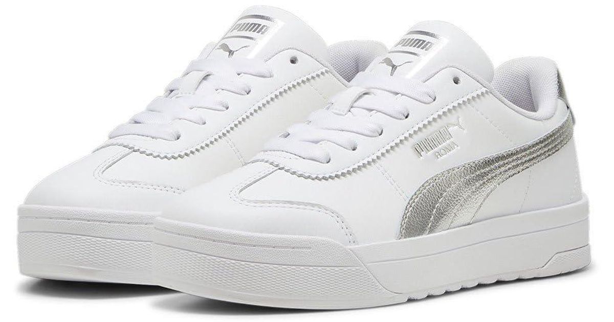 PUMA Roma Feminine Metallic Trainers Eu 36 White | Lyst UK