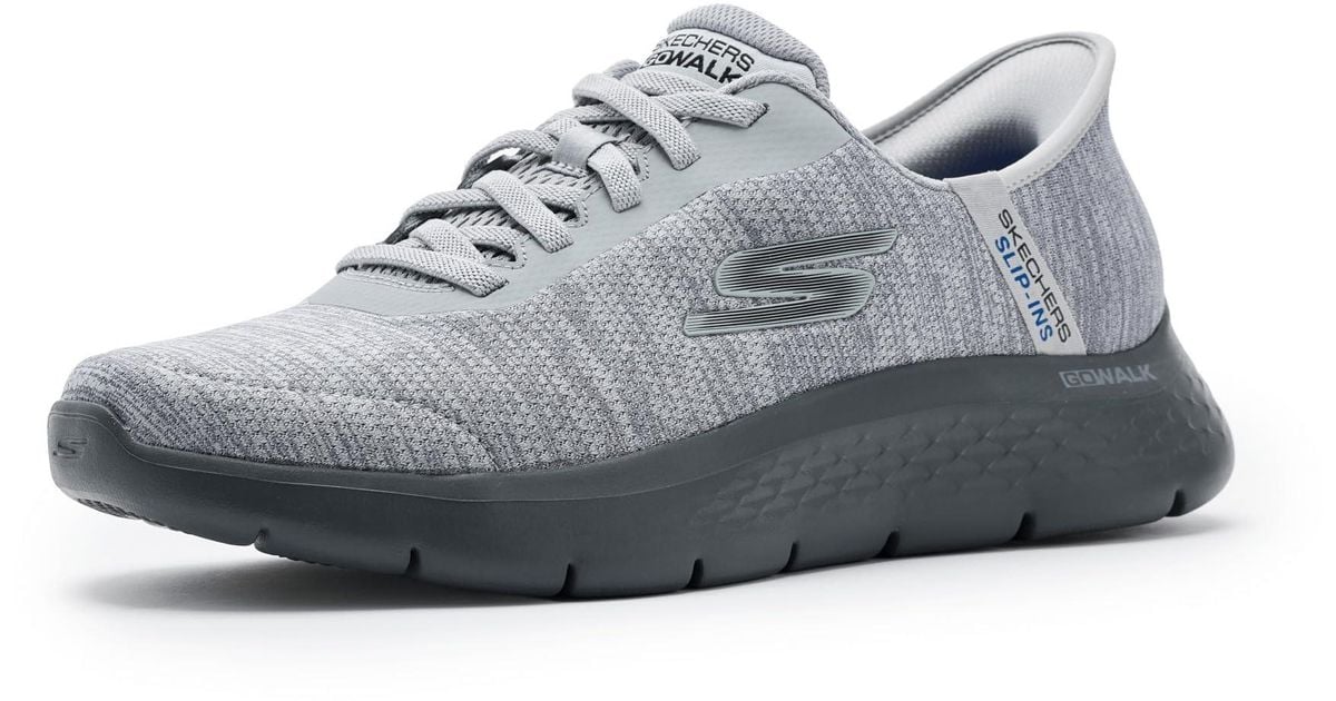 Skechers Go Walk Flex Hands Free Slip-in Sneaker in Grey for Men | Lyst UK