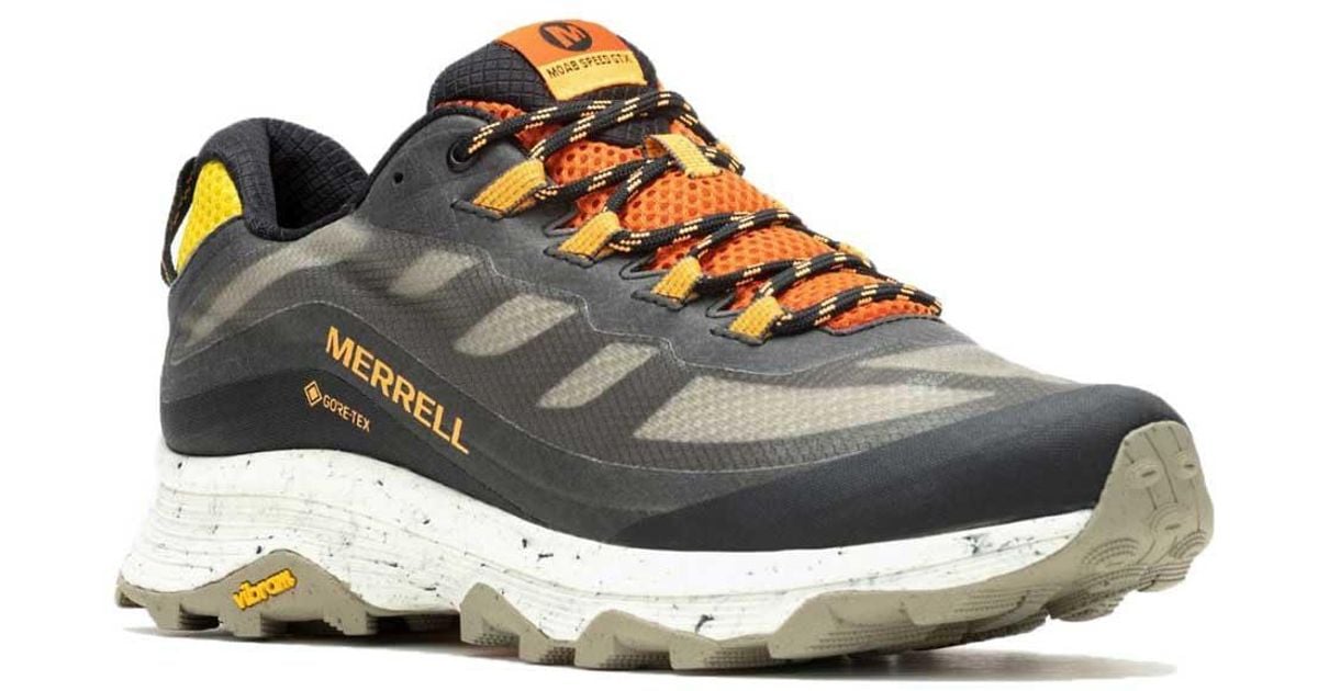 Merrell Moab Speed Gtx Boat Shoe in Grey for Men | Lyst UK