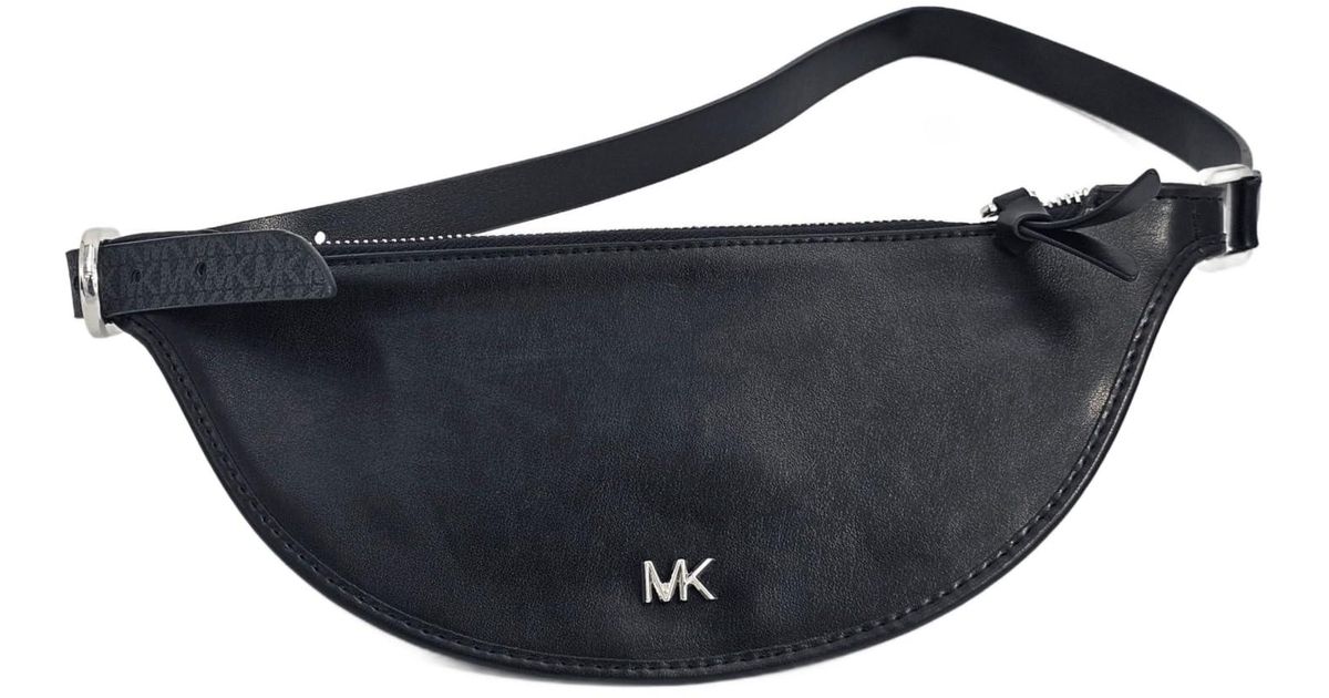 Michael Kors 558817 Black With Silver Hardware Mk Logo Design ...
