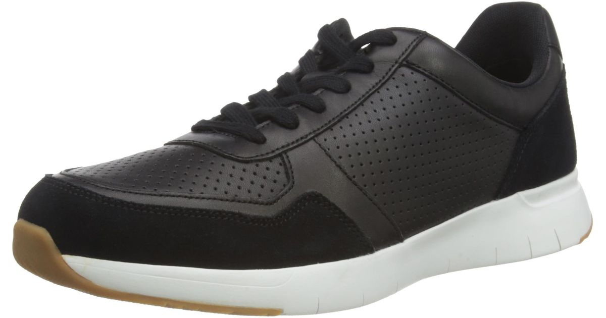 Fitflop Anatomiflex S Leather-mix Sneakers in Black for Men | Lyst UK