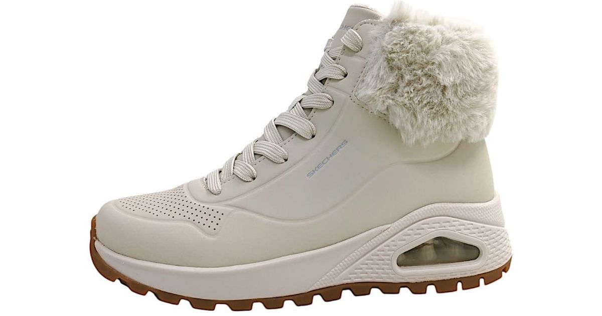 Skechers Uno Rugged Fall Air Ankle Boot in White | Lyst UK