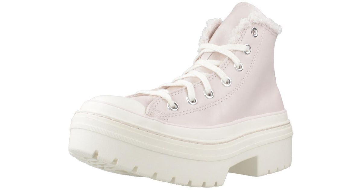 Converse Chuck Taylor All Star Lugged Heel Sherpa Sneaker in White ...