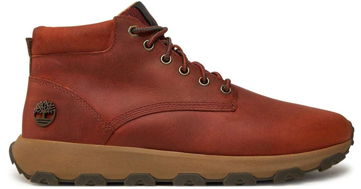 Timberland Medium Orange Full Grain in Brown for Men | Lyst UK