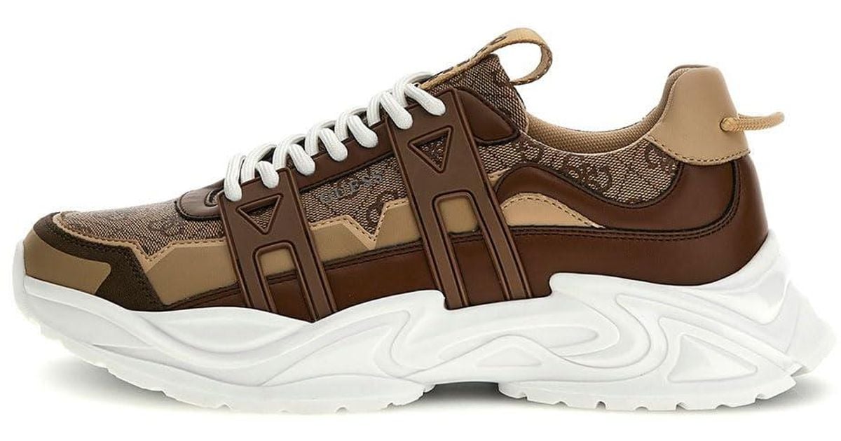 Guess Belluno Sneaker Shoes in Brown for Men | Lyst UK