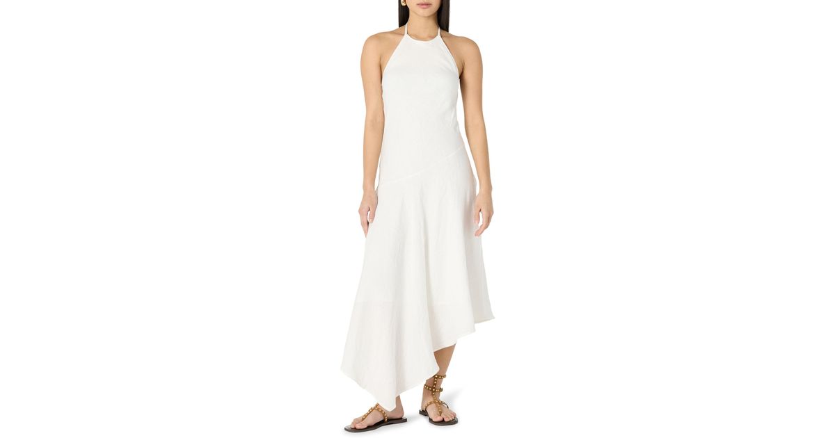 The Drop 's Ciga Halter Linen Maxi Dress in White | Lyst UK