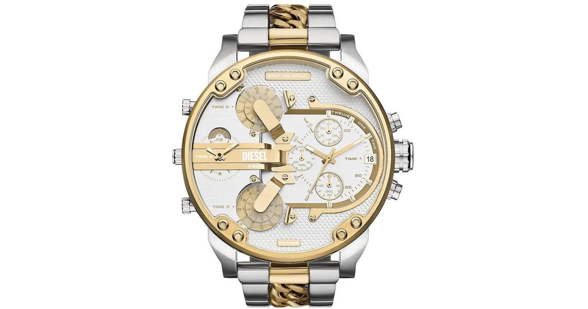 DIESEL Mr. Daddy 2.0 Chronograph Two-tone Stainless Steel Watch in ...