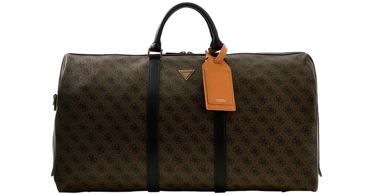 Guess Milano Weekender Travel Bag Coffee Light Brown in Black for Men ...