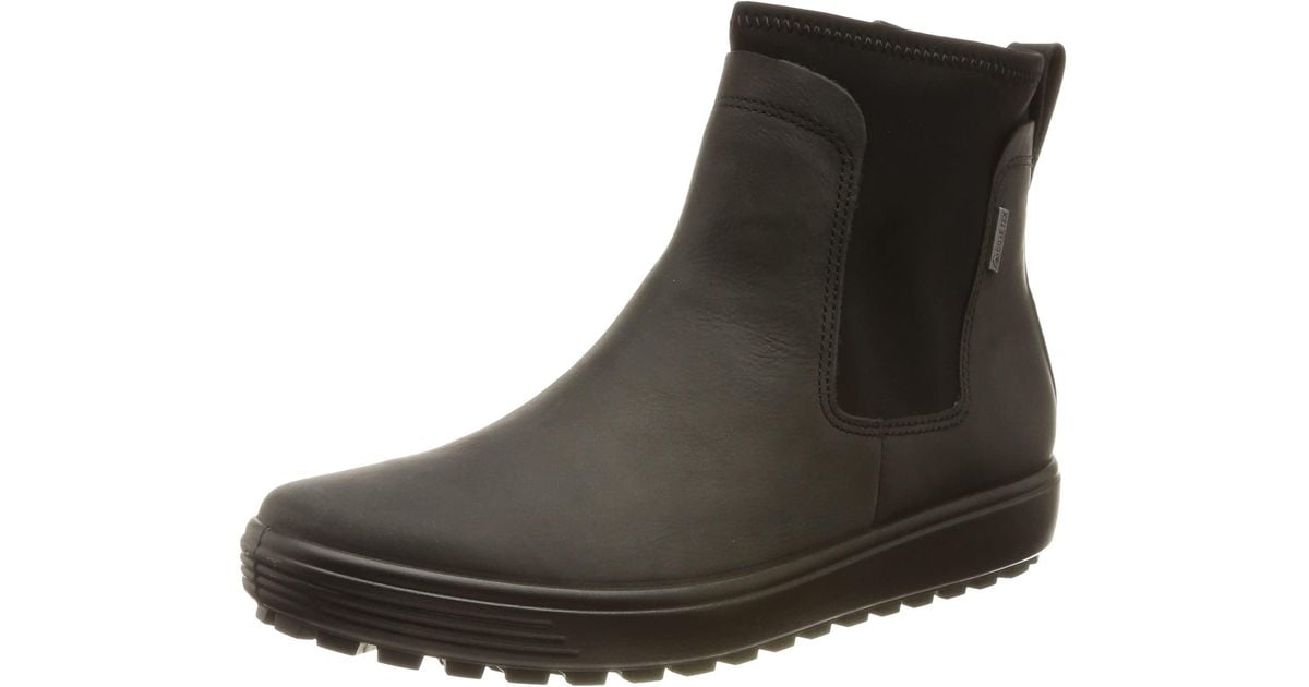 Ecco Soft 7 Tred Gore-tex Waterproof Chelsea Boot in Black | Lyst