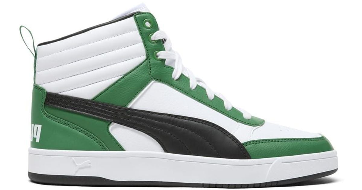 PUMA Mens Dribble Mid Lace Up Sneakers Shoes Casual - Green, Green, 6.5 ...