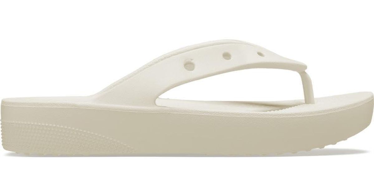 Crocs™ Classic Platform Flip W Bone 9 Uk in White | Lyst UK