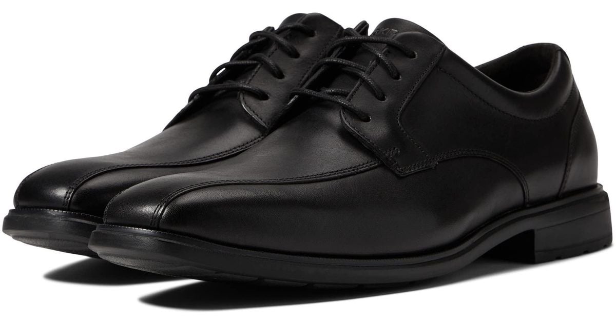 Rockport Dressports Work Bike Oxford Shoes 10 M (D) Leather in Black ...