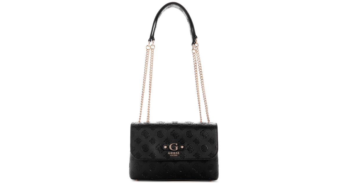 Guess Dita Convertible Crossbody Flap in Black | Lyst