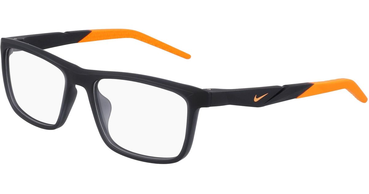 Nike 7057 N 033 Matte Anthracite 54/17/145 Male Eyewear Frame in Black ...