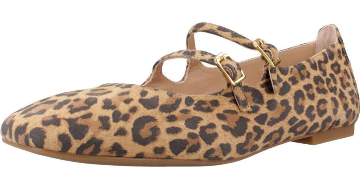 Unisa Berley Ballerina In Brown Suede Leather | Lyst UK