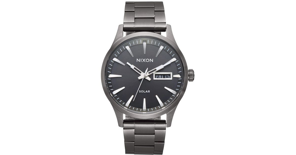 Nixon Sentry Solar A1346-100m Water Resistant Stainless Steel Solar ...