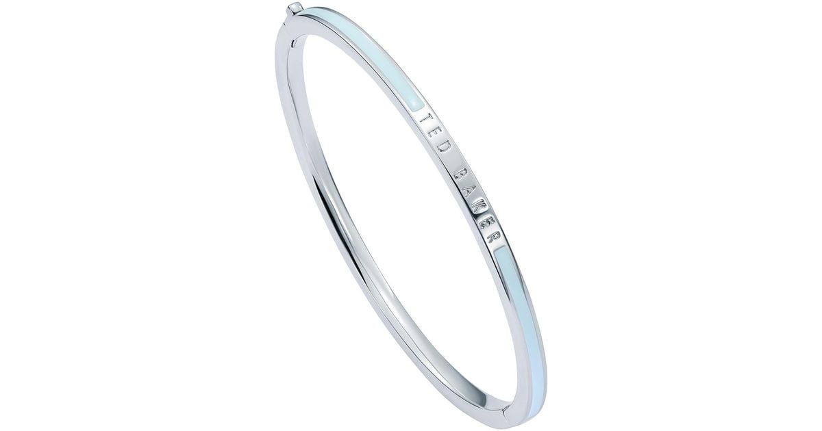 Ted Baker Roley Classic Colour Enamel Slim Bangle For in White | Lyst UK